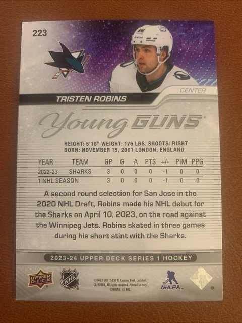 2023-24 UPPER DECK Series 1 - Tristen Robins Young Guns #223 $2.00 ...