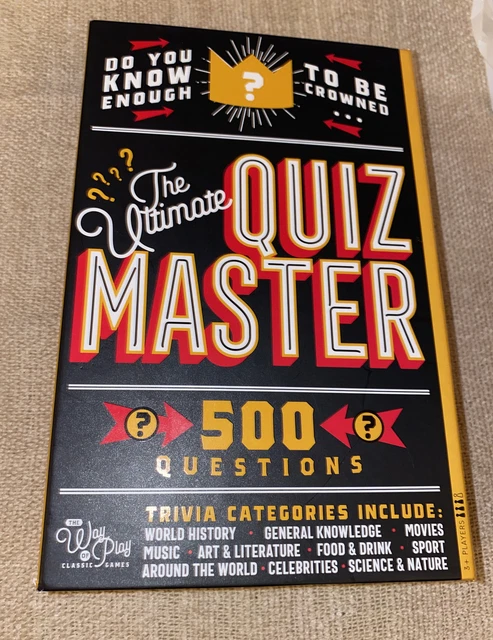 THE ULTIMATE QUIZ Master Game Curiosità 500 domande con corona, nuovo ...