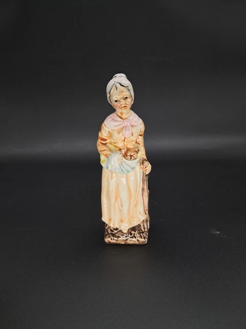 VINTAGE POTTETY FIGURE Of Old Lady Marked Foreign £25.00 - PicClick UK