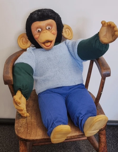 VINTAGE JACKO MONKEY 1960s Chad Valley, App 54cms, Fixed Eyes Toy Doll ...