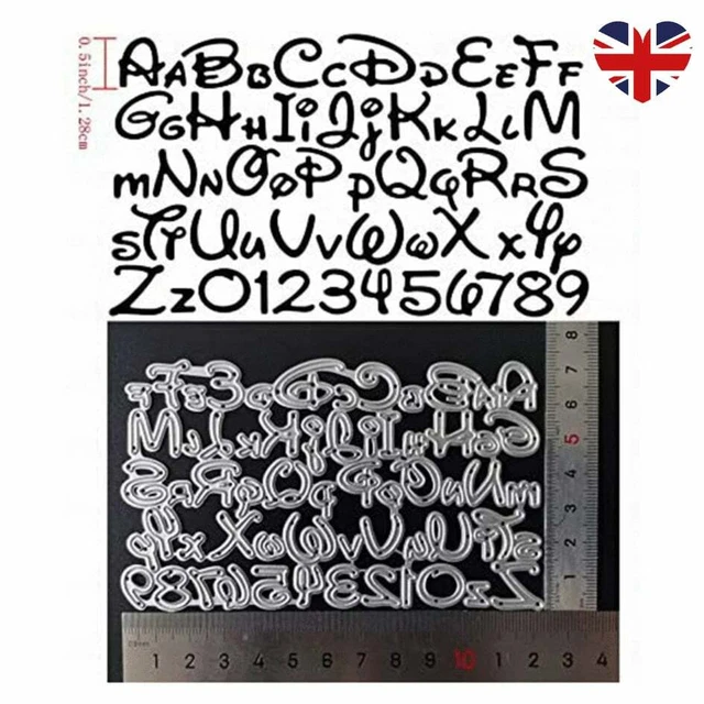 DISNEY ALPHABET LETTERS Number Numbers Craft Cut Dies Die Metal Cutting ...