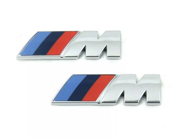SPORT SIDE WING Fender M Power Badge Emblems Chrome Silver UK £8.99 ...