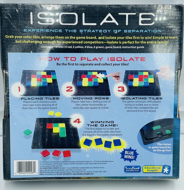 ISOLATE BOARD GAME Experience the Strategy of Separation 2003 EUR 15,89 ...