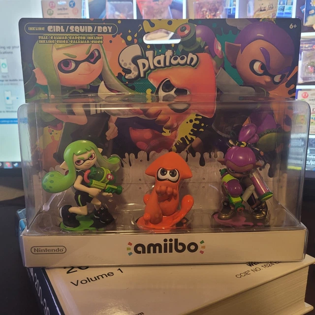 SPLATOON ALTERNATE COLOR Inkling Girl Squid Boy Amiibo Orange 3 pack ...