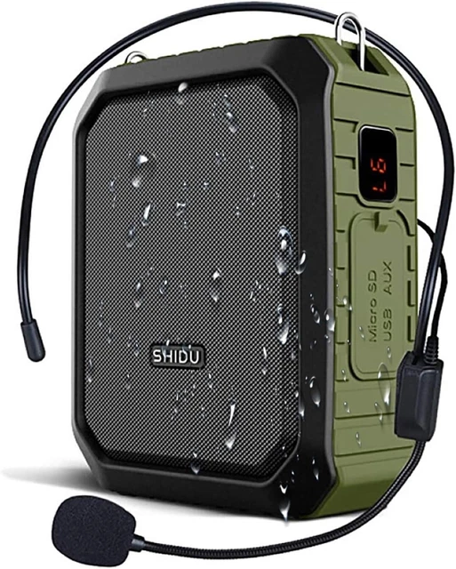PORTABLE VOICE AMPLIFIER, SHIDU Personal Voice Amplifier 18W with Wired ...