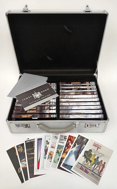 JAMES BOND 007 Ultimate Edition 20 DVD Movie Collection w/ Real Silver ...