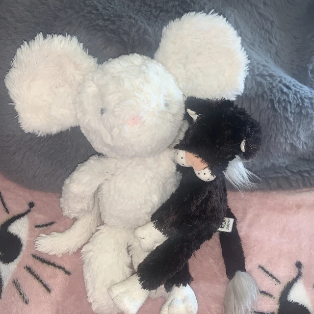 RETIRED JELLYCAT SQUIGGLE Mouse 🐭 & Dodger Cat 🐱 Exquisite Duo 🐭🐱 £281. ...
