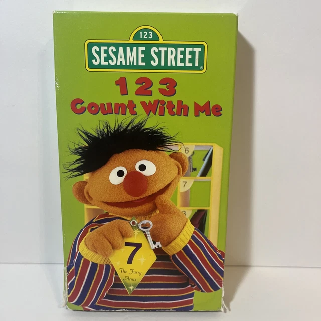 SESAME STREET 123 Count With Me VHS 1997 PBS Kids VTG Ernie Elmo ...