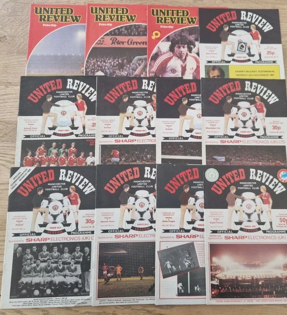 MANCHESTER UNITED PROGRAMMES x 24 £11.11 - PicClick UK