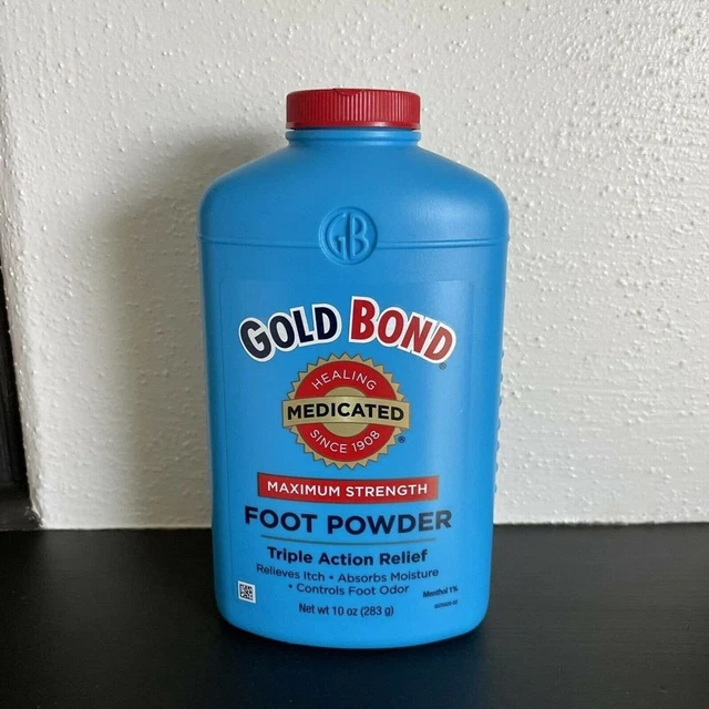 GOLD BOND FOOT Powder Medicated Max Strength 10 oz TALC Original ...
