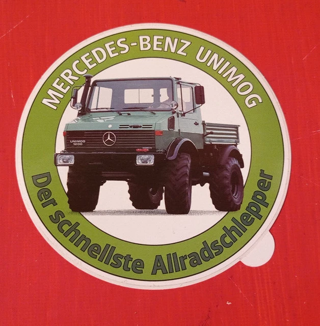 AUFKLEBER/STICKER MERCEDES-BENZ UNIMOG "Der schnellste Allradschlepper ...