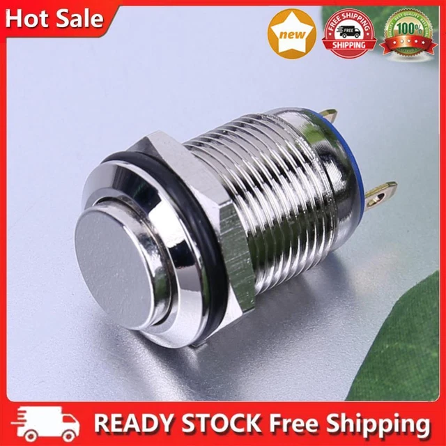 12MM MOMENTARY PUSH Button Switch Waterproof Reset Type Rust-proof ...
