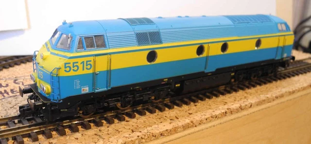 B-MODELS VAN BIERVLIET 20100 SNCB Reeks 55 (5515) blau H0 DCC (ESU Lopi ...