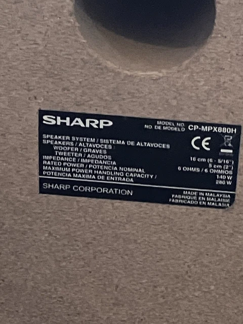 SHARP HI-FI SPEAKERS £52.70 - PicClick UK