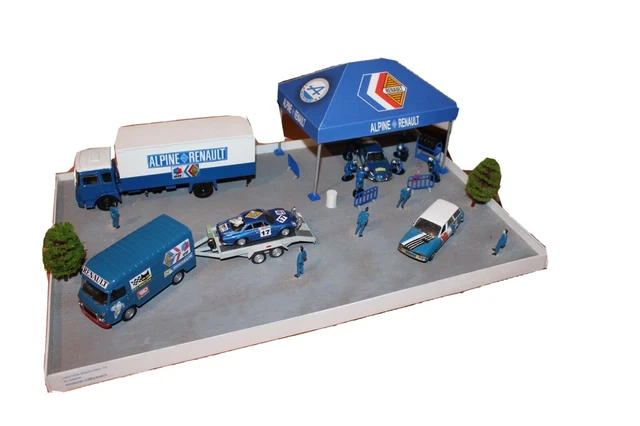 COFFRET DIORAMA ASSISTANCE rallye ALPINE RENAULT camion remorque accessoires1/43 £176.10 ...