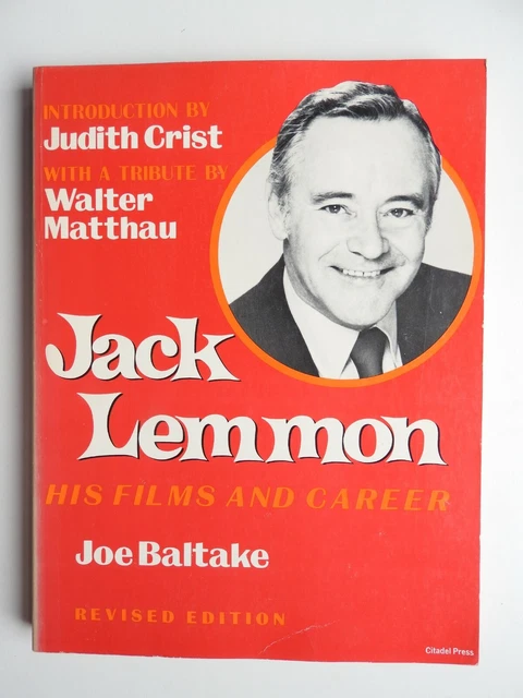 JACK LEMMON: HIS Films and Career - Joe Baltake PB Citadel Press 1986 ...