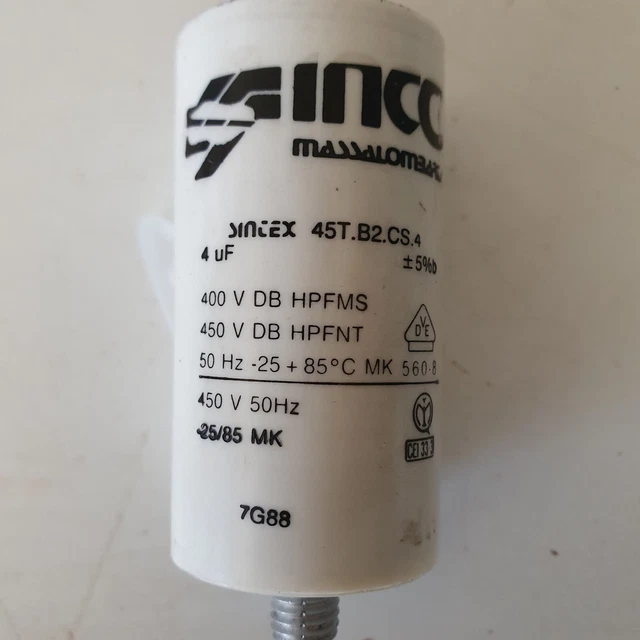 INCO SINTEX 45T 4 uf capacitor from an oil burner EUR 14,30 - PicClick FR