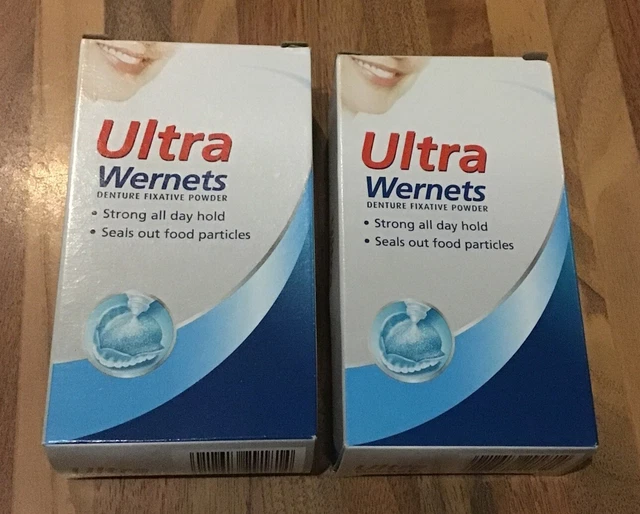 2 X ULTRA Wernets Denture Fixative Powder ( 40g Each Pack ) £40.00 ...