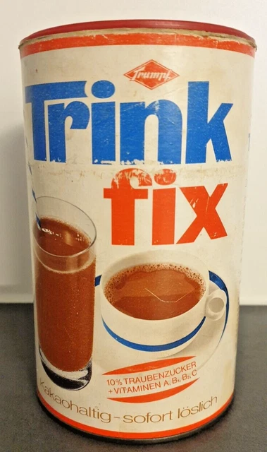 ALTE DDR TRINK fix Dose Trumpf Leer-Verpackung Ostalgie Delikat Deko ...