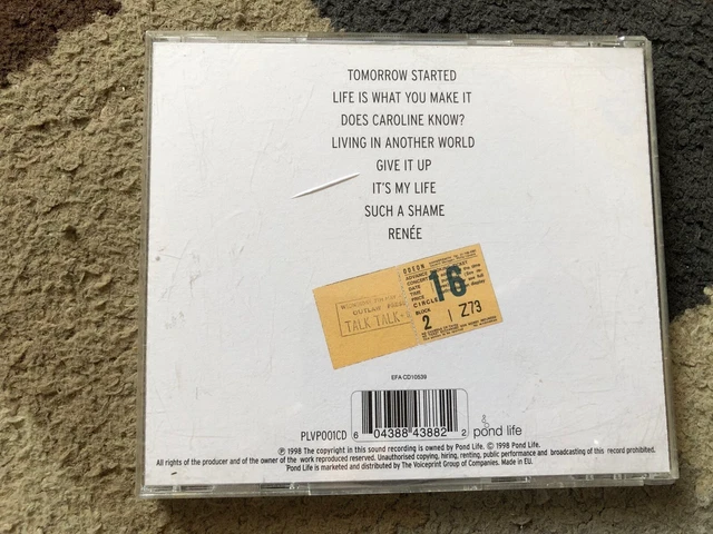 TALK TALK ‘LONDON 1986’ 8-Track CD 1998 Pond Life ULTRA RARE Original PLVP001CD £80.00 - PicClick UK