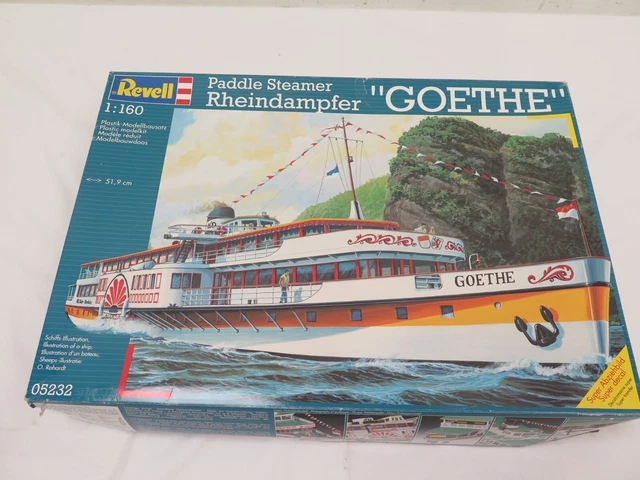REVELL 1:160 PADDLE-STEAMER "Goethe" plastic ship model kit COMPLETE ...