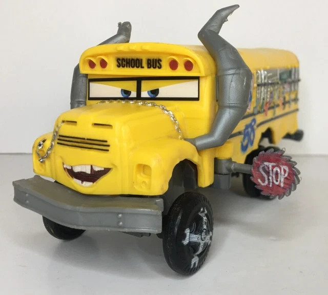DISNEY PIXAR CARS 3 Miss Fritter School Bus Plastic Toy Vehicle £9.99 ...