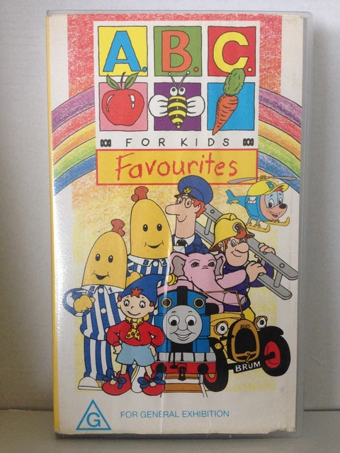 ABC FOR KIDS ~ Favourites ~ Vhs Video ~ 80 Mins Of Fun $27.99 - PicClick AU