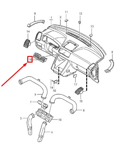 OEM VOLVO XC90 Mk1 Center Dash Air Vent 39980456 Genuine £148.39 ...