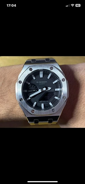 CASIO G-SHOCK CASIOAK GA2100, Steel Bracelet royal oak ap mod, black ...