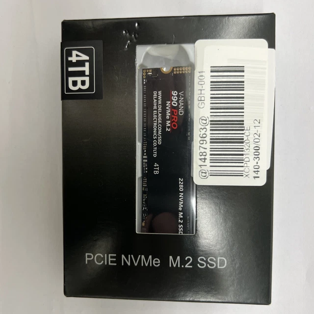 UNBRANDED PCIE 990 PRO 4TB M.2 NVMe Internal SSD - Black, PC/Laptop PCI ...