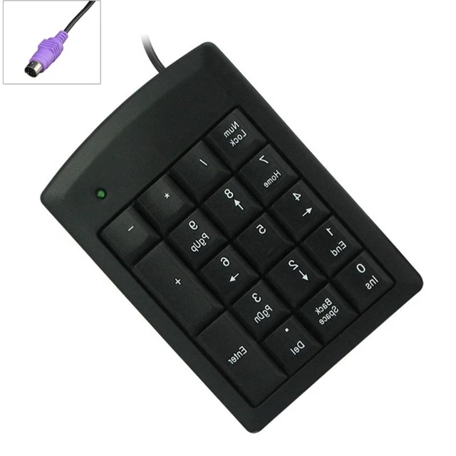 SILENTS WIREDS NUMERICS Keypad 18 Shortcut Key USB PS2s Port For ...