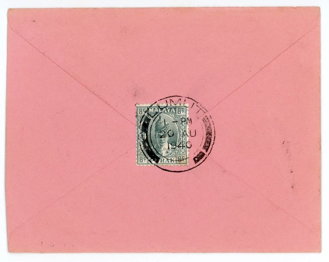 P105/47 MALAYA 1940 Cover Perak Lumut To Klang £35.00 - PicClick UK