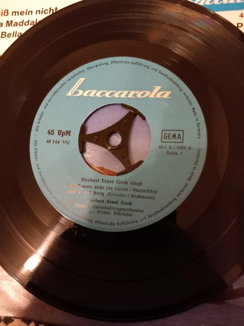 HERBERT ERNST Groh singt- Vergiss mein nicht und 3 weitere Baccarola ...