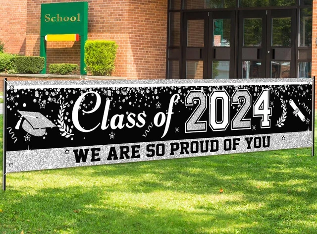 GRADUATION DECORATIONS CLASS of 2024 Banner Large Graduation Yard Sign ...
