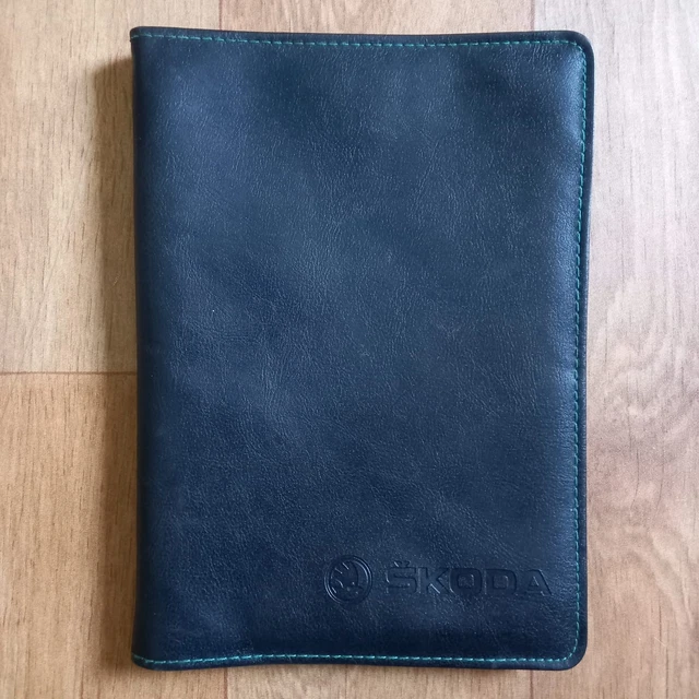 GENUINE SKODA DOCUMENT Wallet Owner Manual Handbook Service Leather ...