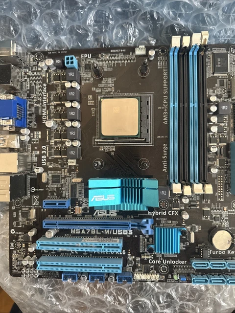 ASUS M5A7BL-M USB3 motherboard with AMD FX 8350 CPU £38.00 - PicClick UK