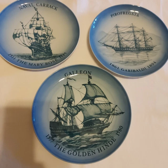 PIATTI NAVE SCUOLA(N.3 piatti -The Mary Rose-The Golden Hinde-Garibaldi ...