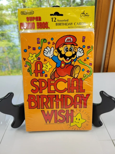 VINTAGE 1989 NINTENDO Super Mario Bros. Birthday Cards 12 Pack ...