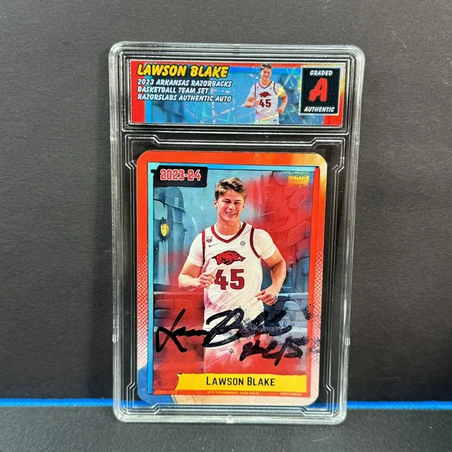 2023-24 ARKANSAS RAZORBACKS Basketball Lawson Blake auto signé ...