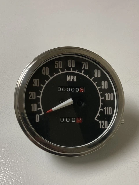 68 - 79 Harley Davidson PANHEAD SHOVELHEAD FLH Speedometer 1:1 Vintage ...