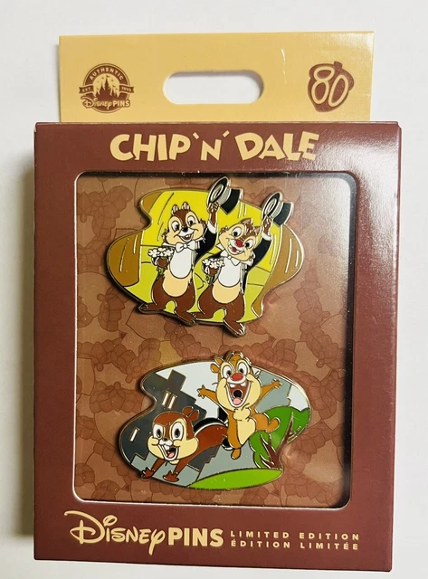 DISNEY PINS CHIP And Dale 80th Anniversary Two Pin Set LE 2200 New In ...