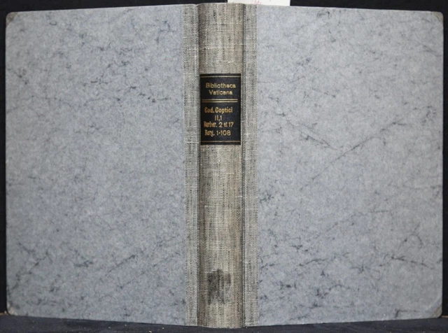 CODICES COPTICI VATICANI Barberiniani Borgiani Rossiani. Tomus II 1947 EUR 92,83 - PicClick FR