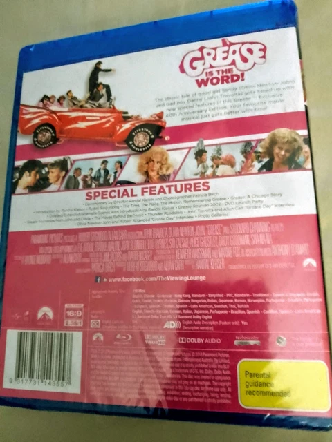 Grease 40th Anniversary Edition Blu Ray 1978 Mint Sealed 16 99