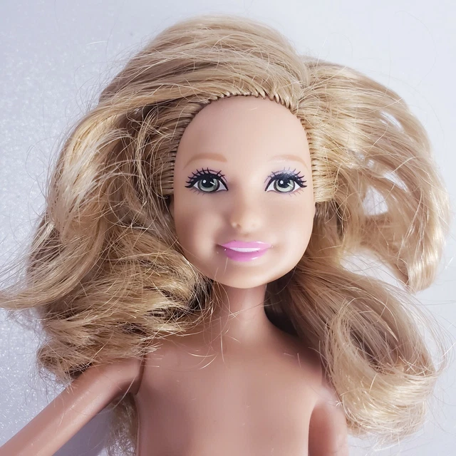 Mattel Barbie Sister Stacie Wavy Curls Blonde Hair Doll Nude Pop Bend
