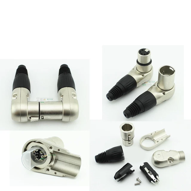 XLR MICROPHONE CABLE Connector 5-Pole Male Female Cord Audio Plug L ...