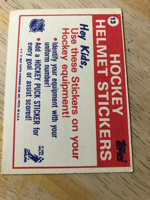 NHL TORONTO MAPLE Leafs Logo Sticker Topps 1985 Hockey Unused $2.00 ...