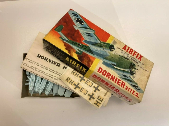 VINTAGE AIRFIX 1/72 scale model 1960s Dornier 217 E.2. German Bomber ...