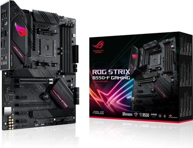 ASUS ROG STRIX B550-F Gaming Motherboard, AMD, AM4, ATX, 128GB DDR4, 4 ...