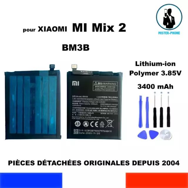 BATTERIE ORIGINALE OEM BM3B XIAOMI Mi MIX 2 & Mi MIX 2S 3400mAh GENUINE ...