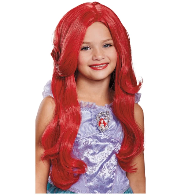 ARIEL DELUXE LITTLE Mermaid Disney Princess Book Week Girls Costume Wig ...